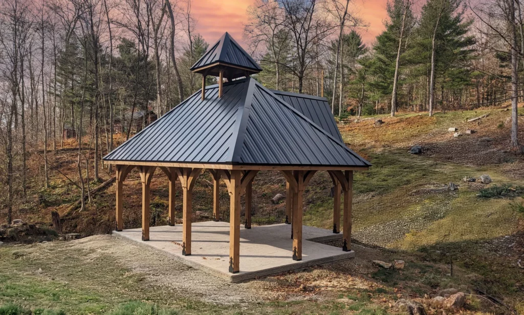 Handcrafted Timber Frame Pavilions | Honey Creek Timber Frame