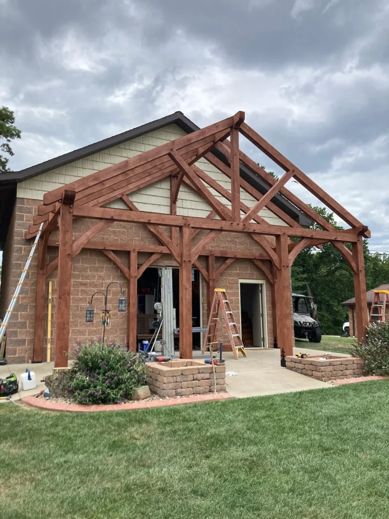 Custom Timber Frame Porches | Honey Creek Timber Frame